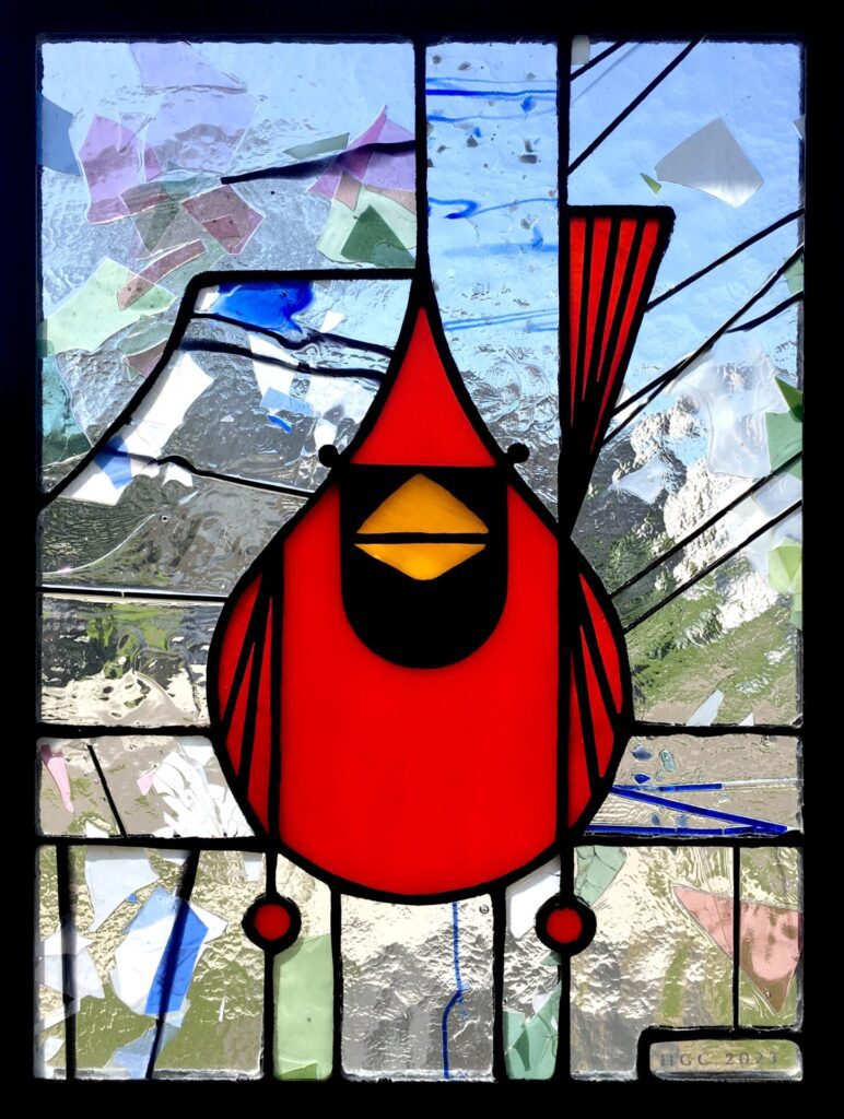 Stained Glass Cardinal LVII - The Charley Harper Gallery