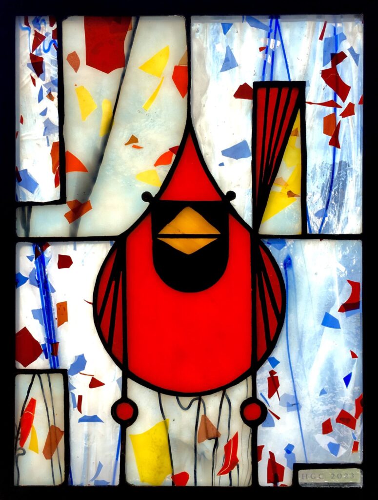 Stained Glass Cardinal LVIII - The Charley Harper Gallery